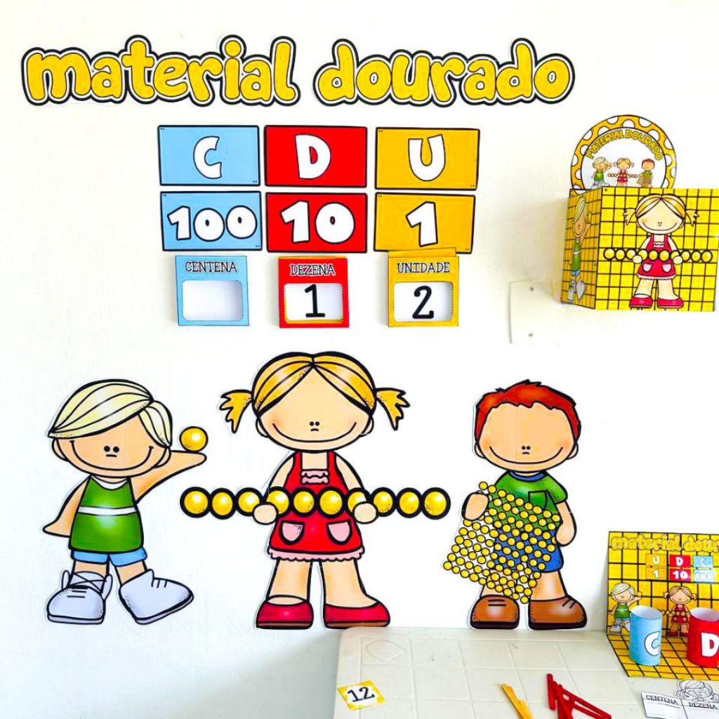 KIT MATERIAL DOURADO – Casinha do Saber Atividades